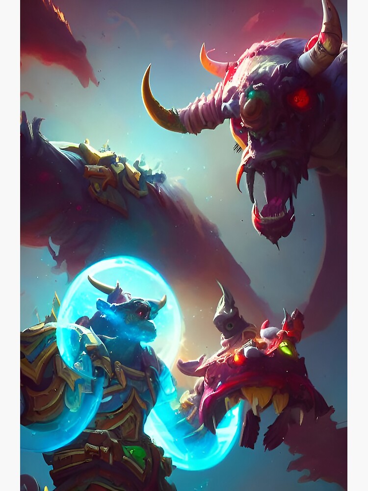 "Demonic Bull vs Titanic Minotaur" Sticker for Sale by Milantique ...