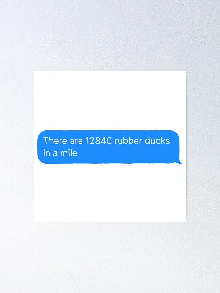 "Rubber Ducks Text Message" Poster for Sale by Lia-and-Evie | Redbubble