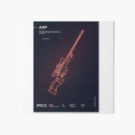 "AWP Sniper Gun Specs poster CsGo" Art Board Print for Sale by ...