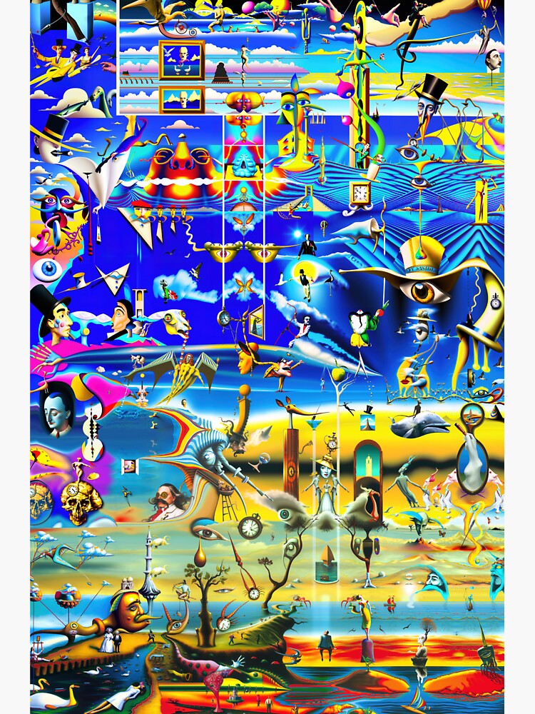 "Dalle-2 Dali Surrealism Poster" Sticker for Sale by EuclidHueman ...