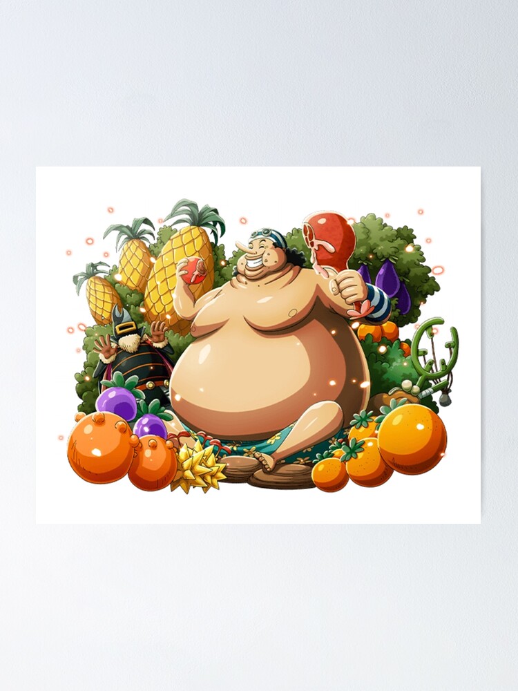"Fat Usopp Eating Food" Poster for Sale by OnePieceArt | Redbubble