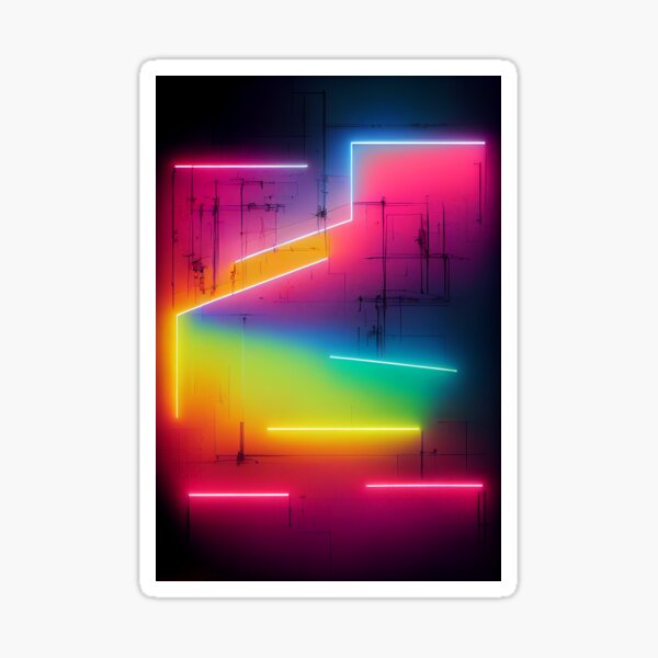 "Retro Synth Wave Inspired Ai Art" Sticker for Sale by FelixSaves ...