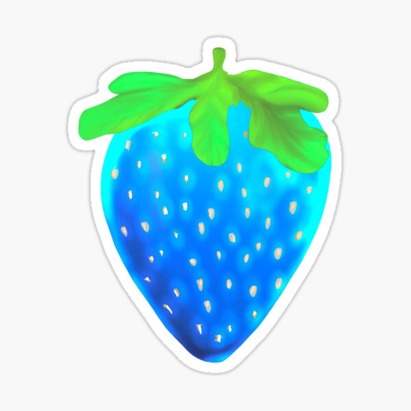 "Glowing fluorescent strawberry" Sticker for Sale by TatianaSerban ...