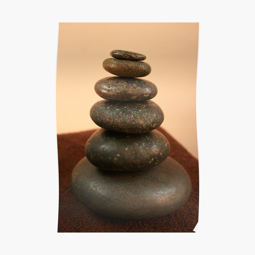 Hot Stone Massage Poster By Portraitlady Redbubble