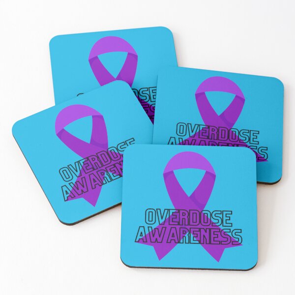 "Drug Overdose Awareness Ribbon" Coasters (Set of 4) for Sale by ...