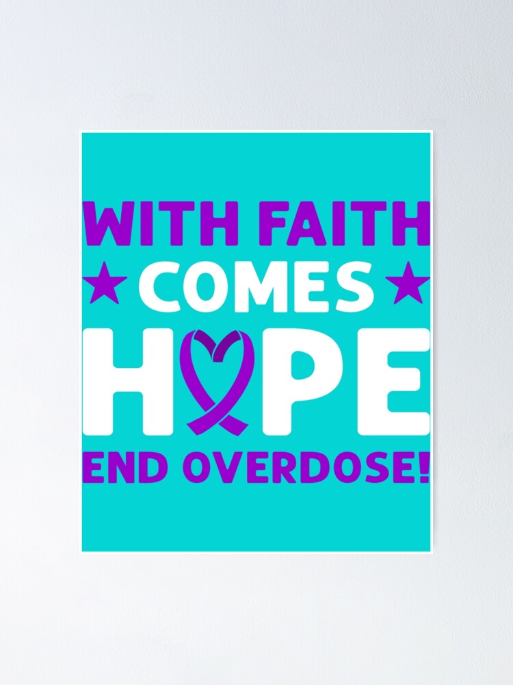 "End Overdose! Purple Ribbon. Overdose Awareness " Poster for Sale by ...
