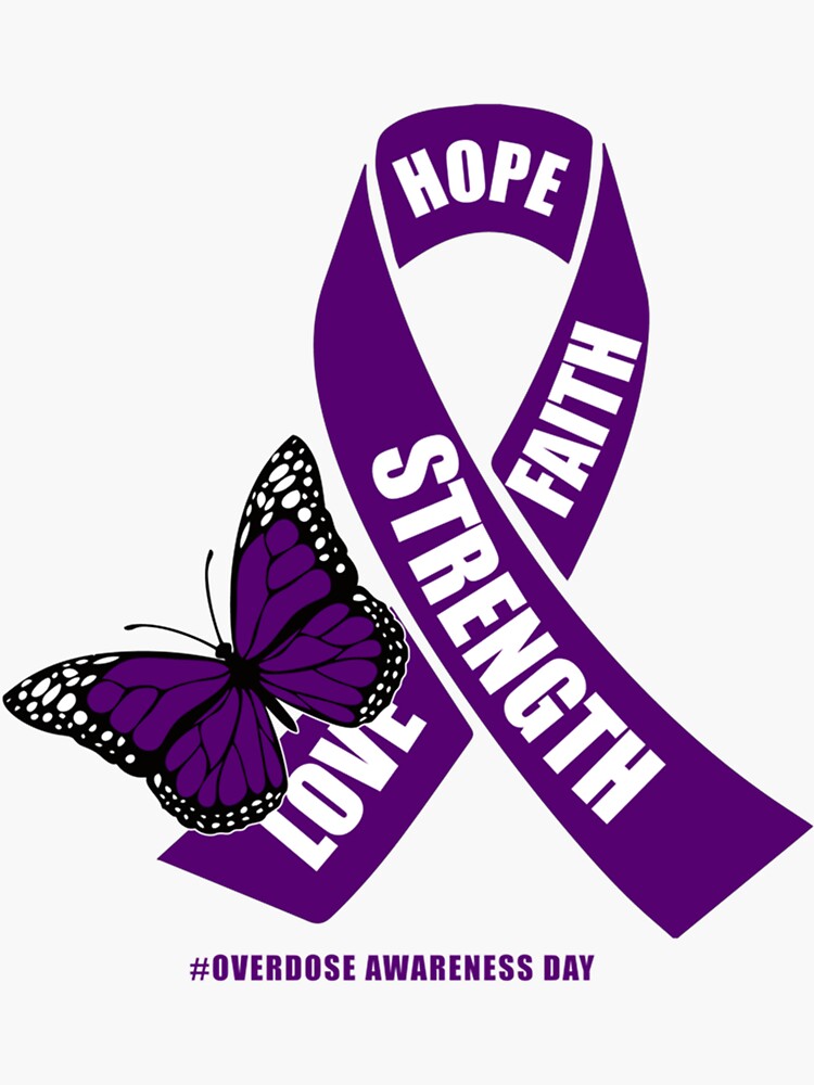 "Overdose Awareness Day Stop Overdose - support for OA ilness,ribbon ...