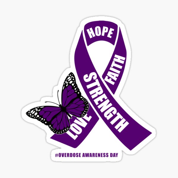 "Overdose Awareness Day Stop Overdose - support for OA ilness,ribbon ...