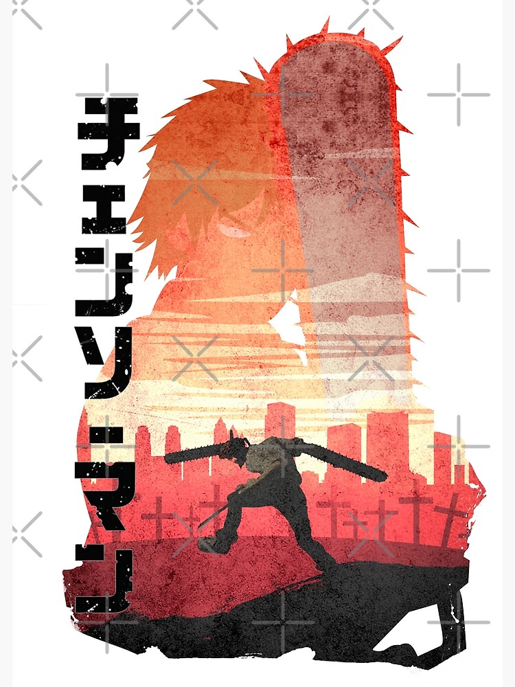 "Denji chainsaw man silhouette" Poster for Sale by anmdiz | Redbubble