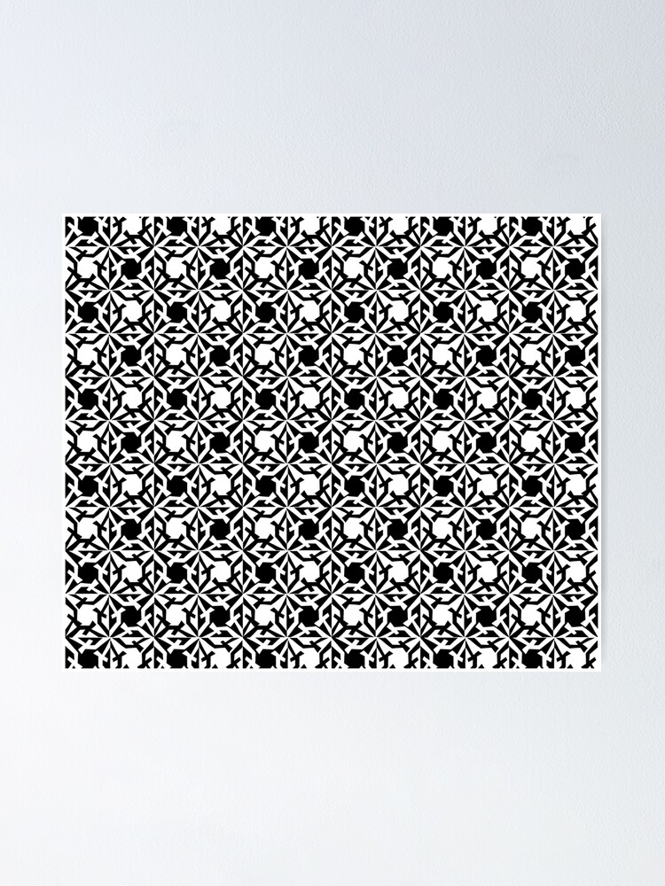 "Notan Expanded Square Black and White" Poster by ShoaffBallanger ...