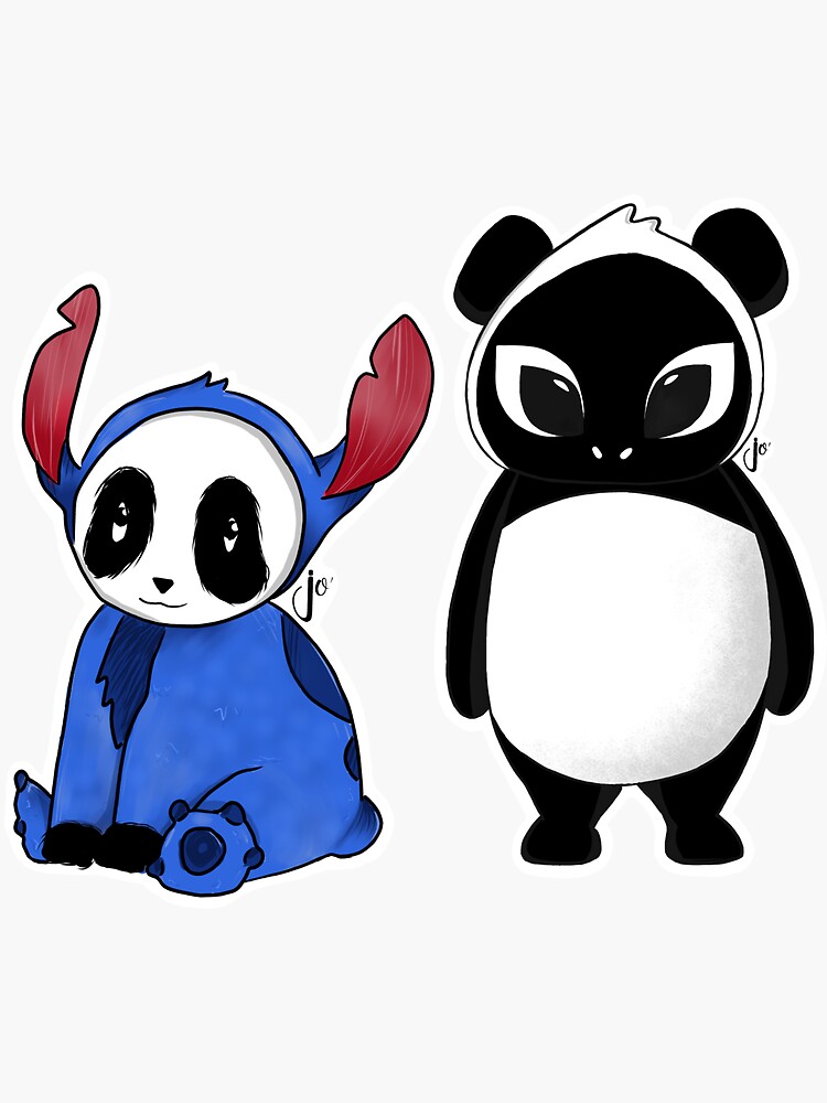 "A panda but it's Stitch & Toothless but as Po" Sticker for Sale by ...