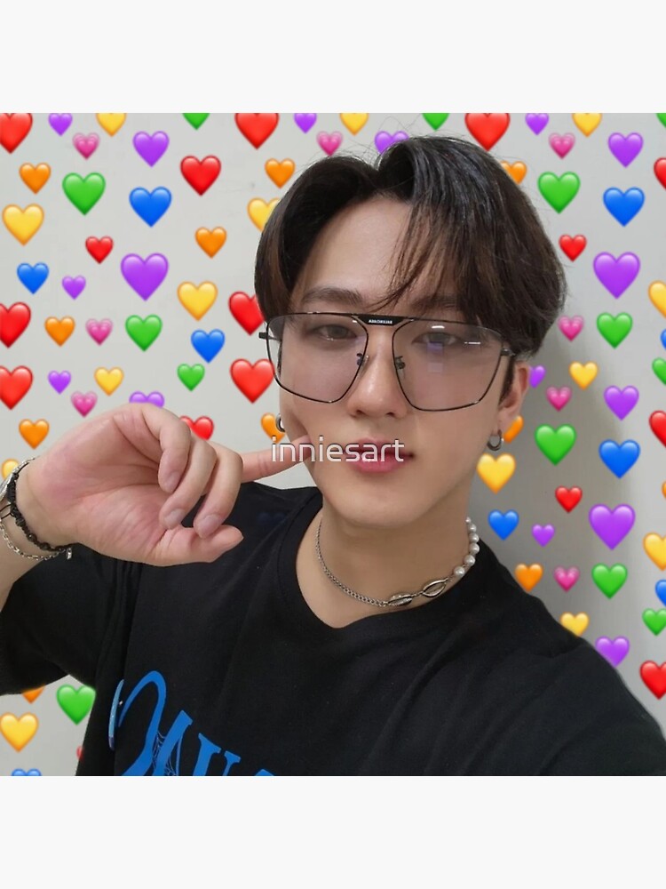 "Stray Kids Changbin heart" Sticker for Sale by inniesart | Redbubble