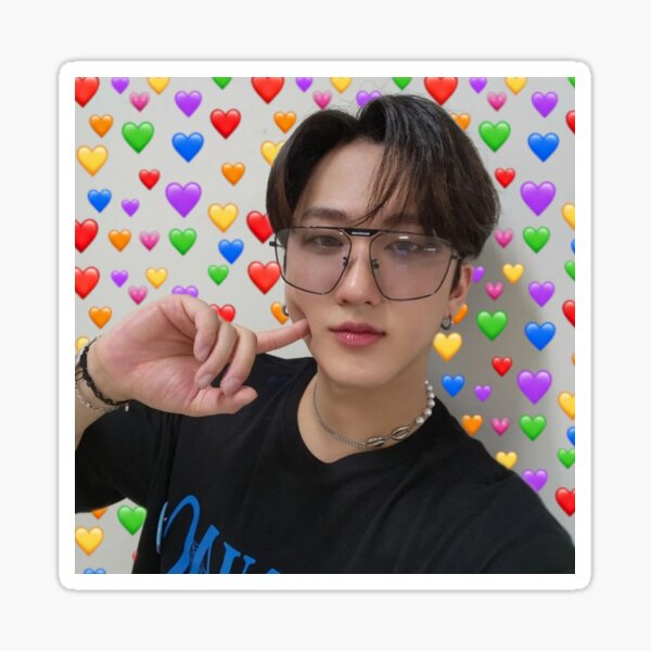 "Stray Kids Changbin heart" Sticker for Sale by inniesart | Redbubble
