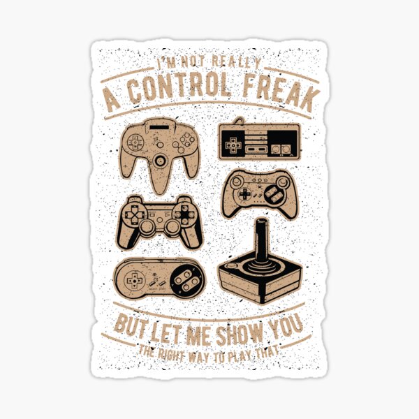 "Retro - Game Control Freak" Sticker for Sale by Inequitee | Redbubble