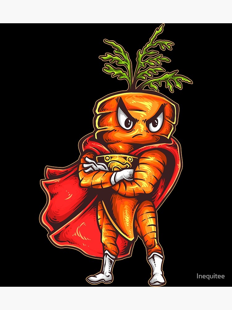 "Cartoon Art - Super Carrot" Poster for Sale by Inequitee | Redbubble