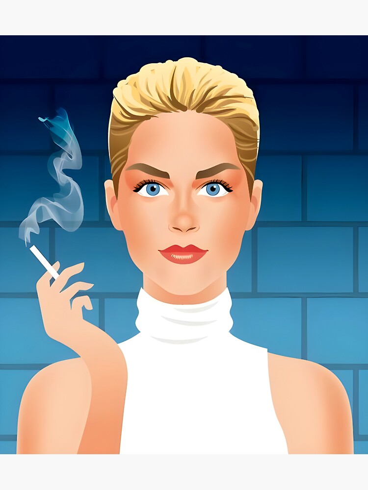 "Sharon Stone movie" Sticker for Sale by ThomasMarkl | Redbubble