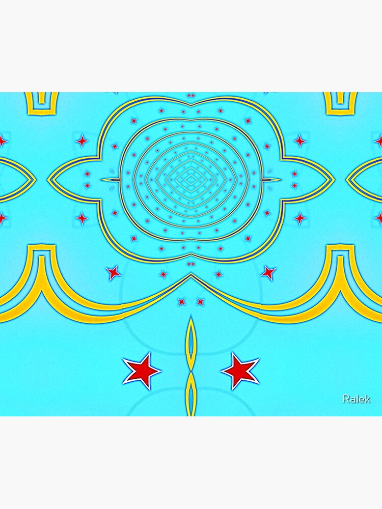 "ARUBA - ABSTRACT ARUBA FLAG PATTERN - ONE HAPPY ISLAND" Sticker for ...