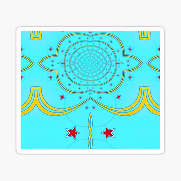 "ARUBA - ABSTRACT ARUBA FLAG PATTERN - ONE HAPPY ISLAND" Sticker for ...