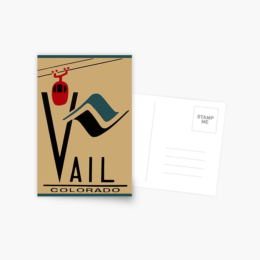 "Vail Colorado Vintage Travel Decal" Postcard for Sale by hilda74 ...