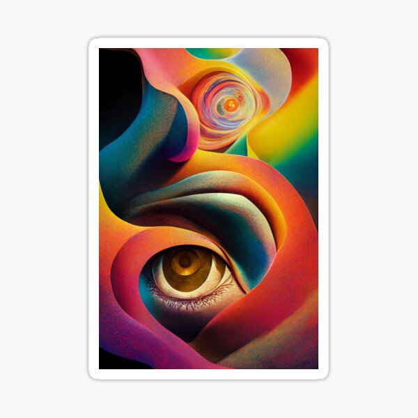 "Trippy Psychedelic Print " Sticker for Sale by FelixSaves | Redbubble