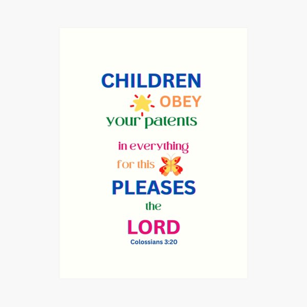 "Bible Verse | Bible quote | Colossians 3:20 | Christian Bible verse ...