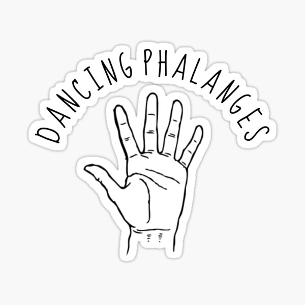 "Dancing Phalanges" Sticker for Sale by AllieJoy224 | Redbubble