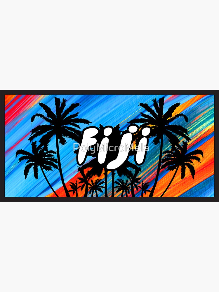 "Fiji" Sticker for Sale by PolyMicroMela | Redbubble