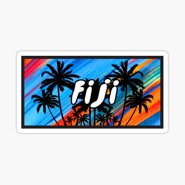 "Fiji" Sticker for Sale by PolyMicroMela | Redbubble
