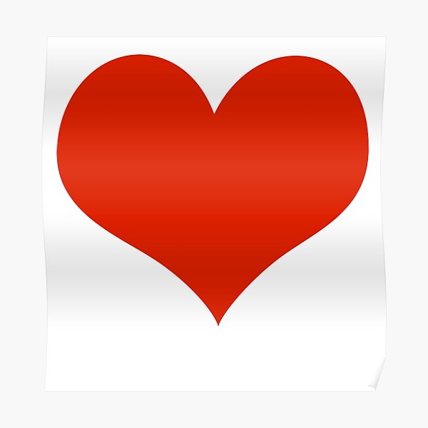 "Red Heart" Poster by SuperMerch | Redbubble