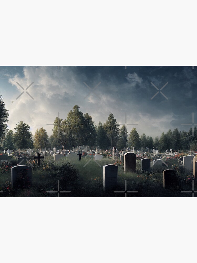 "Abandoned Graveyard" Sticker for Sale by Foodcolored | Redbubble