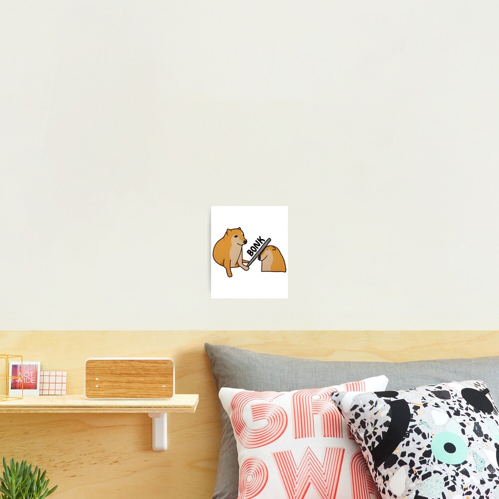 " Pixel Art Cheems Bonk Meme" Photographic Print for Sale by ...