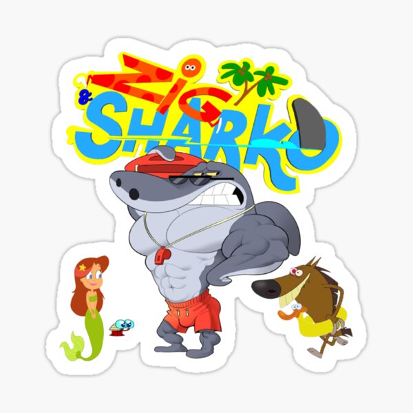 "zig and sharko " Sticker for Sale by ShawnaMansion | Redbubble