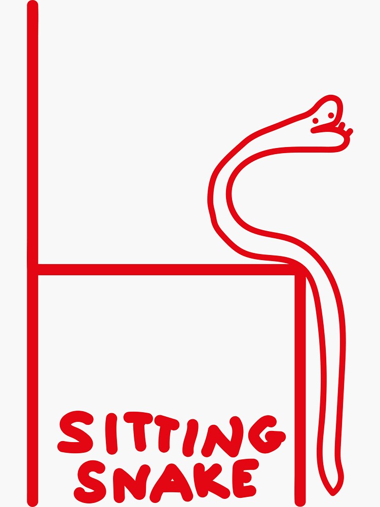 "Sitting snake by Sidro" Sticker for Sale by Sidro | Redbubble