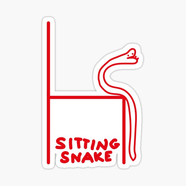"Sitting snake by Sidro" Sticker for Sale by Sidro | Redbubble