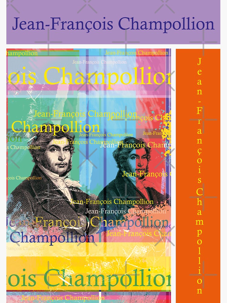 "aesthetic retro portrait of Frenchman Jean-François Champollion ...