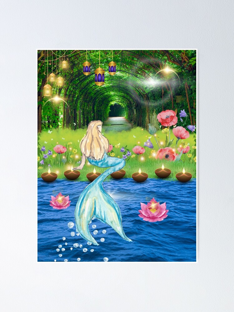 "Welcome To The Land Of Beautiful Mermaids" Poster for Sale by Oorviart ...