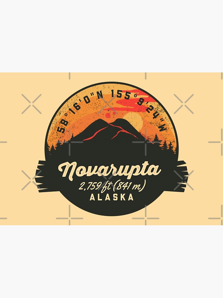 "Novarupta Volcano Souvenir Badge Alaska" Poster for Sale by ...