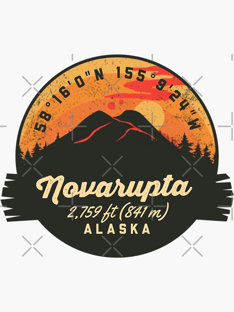 "Novarupta Volcano Souvenir Badge Alaska" Sticker for Sale by ...