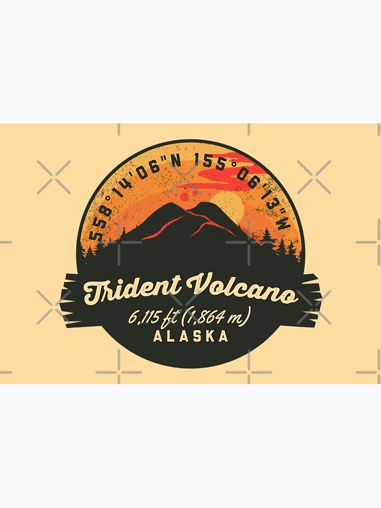 "Trident Volcano Souvenir Badge Alaska" Poster for Sale by mountainfad | Redbubble