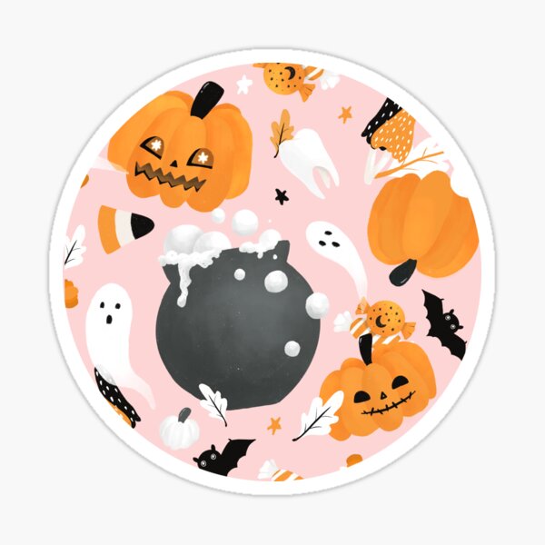 "Pink Halloween" Sticker for Sale by itstanyadi | Redbubble
