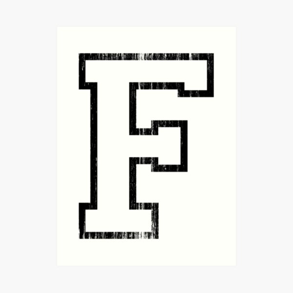 "big Varsity Letter F" Art Print for Sale by adamcampen | Redbubble