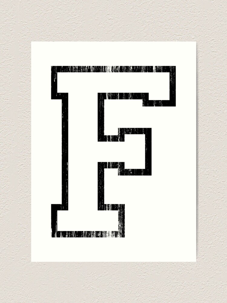"big Varsity Letter F" Art Print for Sale by adamcampen | Redbubble