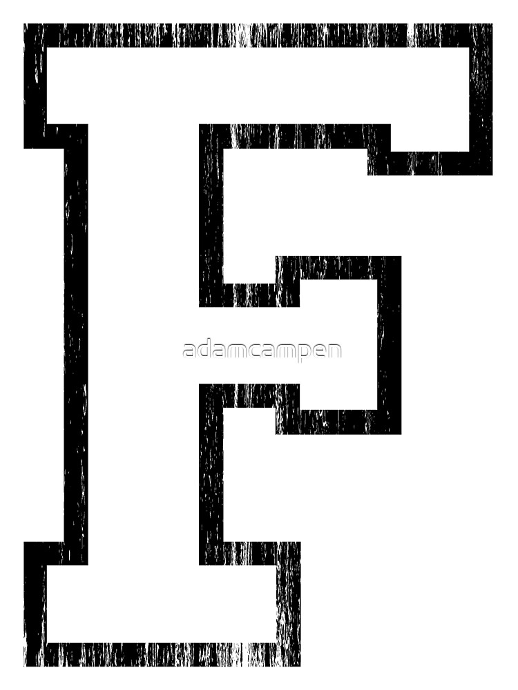 "big Varsity Letter F" Art Print for Sale by adamcampen | Redbubble