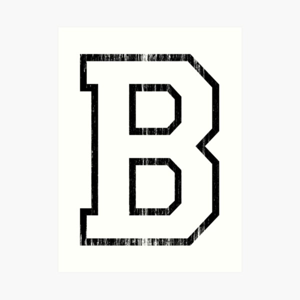 "Big Varsity Letter B" Art Print for Sale by adamcampen | Redbubble