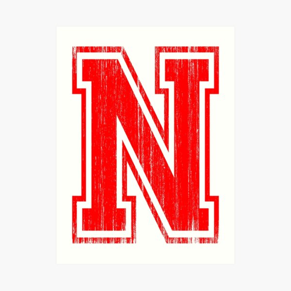 "Big Red Letter N" Art Print for Sale by adamcampen | Redbubble