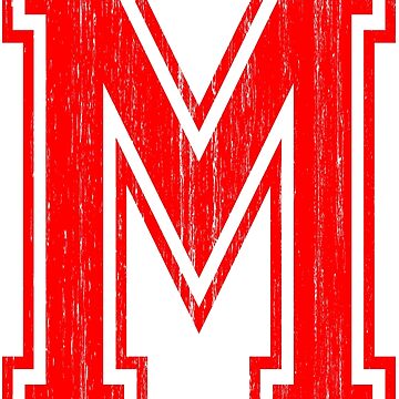 "Big Red Letter M" Sticker for Sale by adamcampen | Redbubble