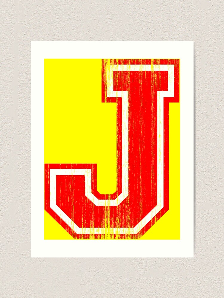 "Big Red Letter J" Art Print by adamcampen | Redbubble