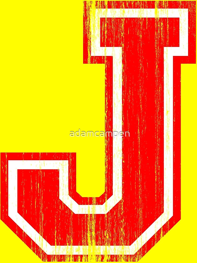 "Big Red Letter J" Art Print by adamcampen | Redbubble