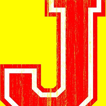 "Big Red Letter J" Sticker for Sale by adamcampen | Redbubble