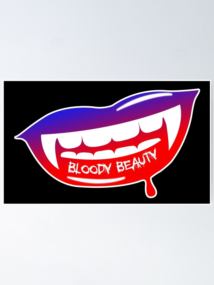 "Vampire Bloody Fangs Color" Poster for Sale by farhanjq | Redbubble